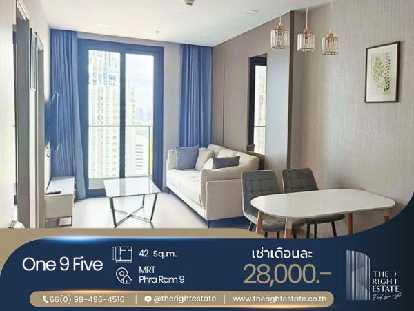 🌿 One 9 Five 🌿โครงการใหม่ ใจกลางพระราม 9 🛏 1 Bed 42 ตร.ม ติด MRT พระราม ...
